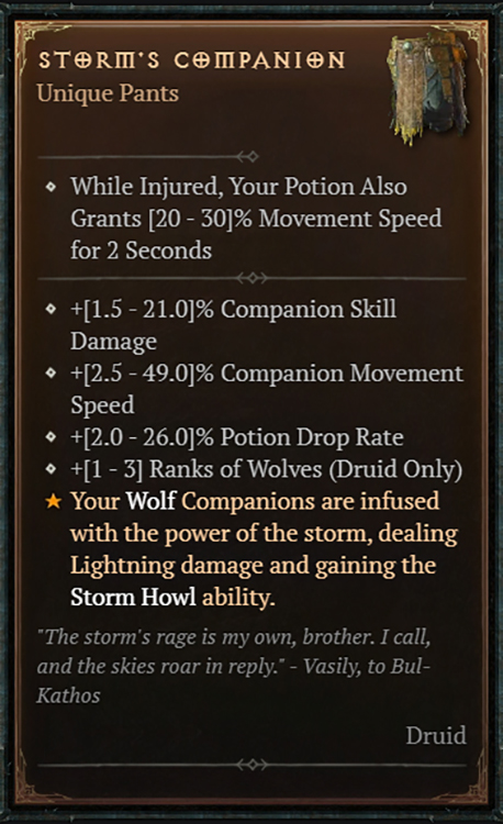 Buy Storm's Companion Unique – Diablo 4 Service | KBoosting