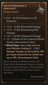 Buy Deathspeaker's Pendant Unique Amulet – Diablo 4 Service