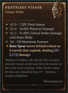 Buy Deathless Visage Unique – Diablo 4 Service | KBoosting