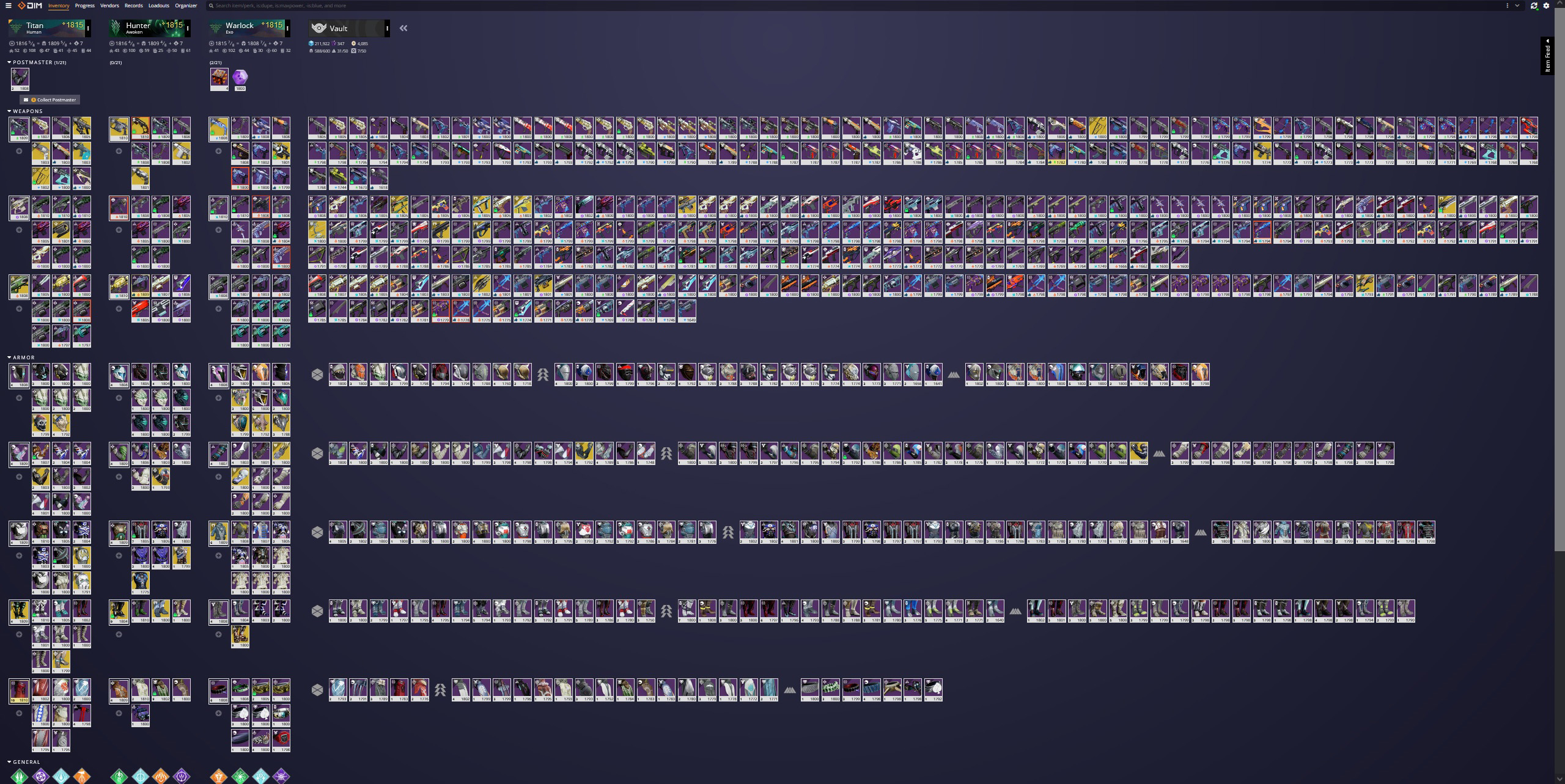 D2 High End Account - 3 Characters 1815+ | KBoosting