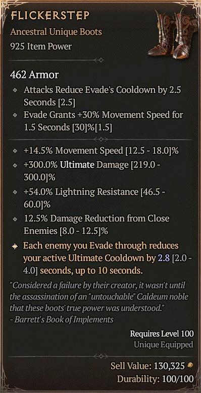 Buy Flickerstep Unique Boots – Diablo 4 Service | KBoosting
