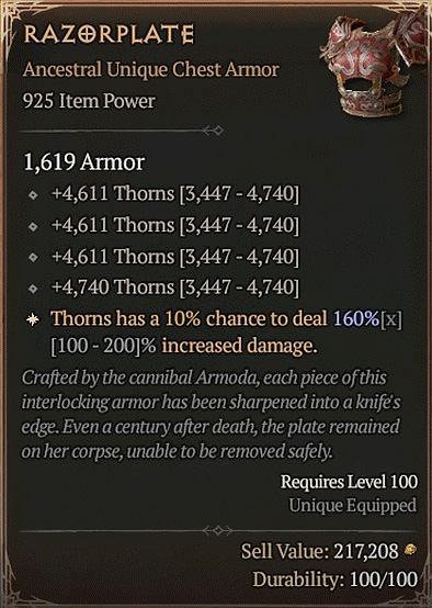 Buy Razorplate Unique – Diablo 4 Service | KBoosting