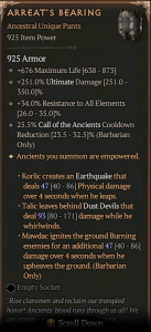Buy Arreat's Bearing Unique – Diablo 4 Service | KBoosting