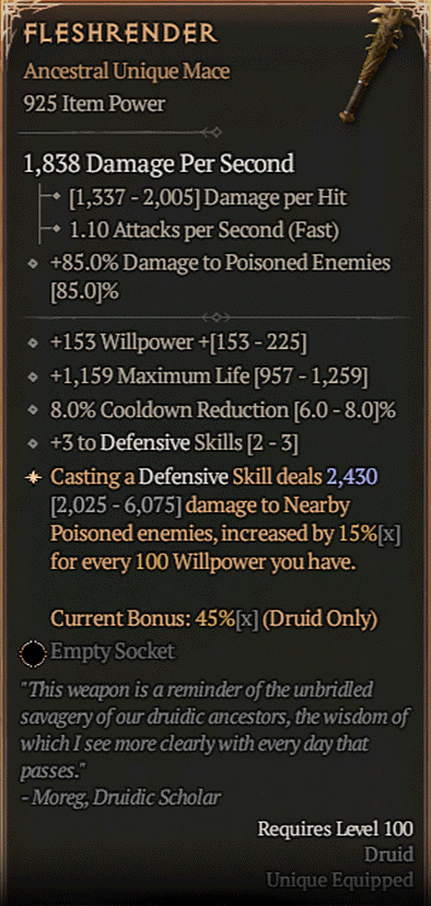 Buy Fleshrender Unique Mace – Diablo 4 Service | KBoosting