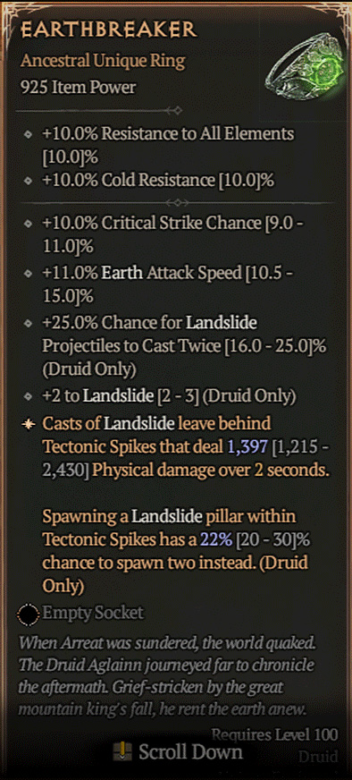 Buy Earthbreaker Unique Ring – Diablo 4 Service | KBoosting