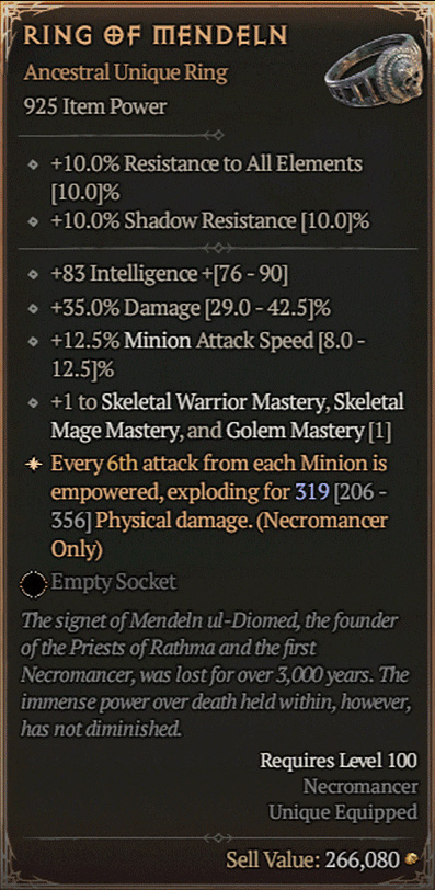 Buy ‍Ring of Mendeln Unique – Diablo 4 Service | KBoosting