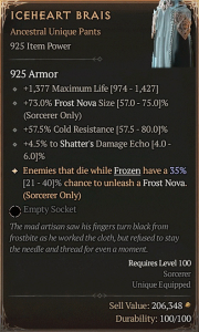 Buy Iceheart Brais Unique Pants – Diablo 4 Service | KBoosting